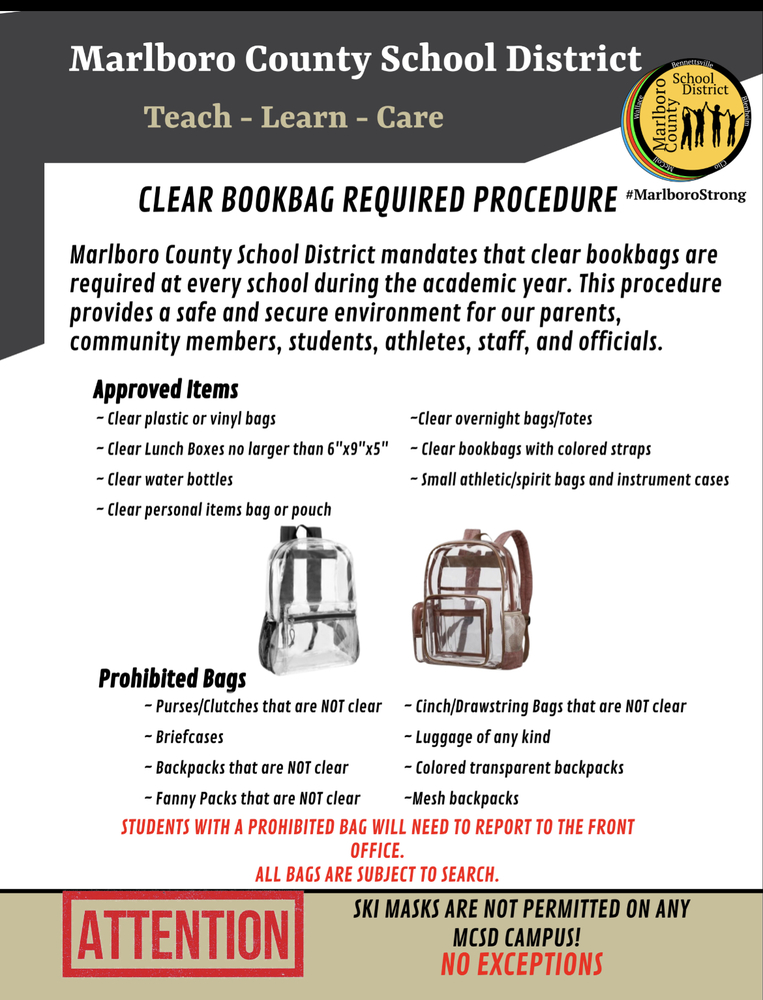 New Bookbag Procedure | Clio Elementary School